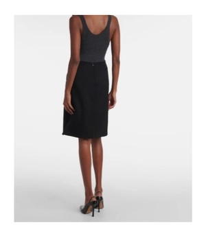 Calvin Klein Ribbed-knit Wool Miniskirt