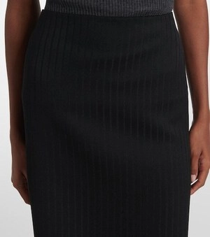 Calvin Klein Ribbed-knit Wool Miniskirt