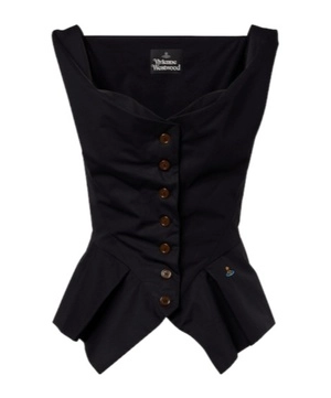 VIVIENNE WESTWOOD Monday Cotton Corset Top - Black