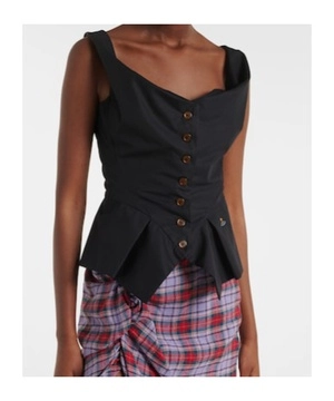 VIVIENNE WESTWOOD Monday Cotton Corset Top - Black