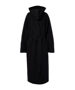 Calvin Klein Liza Wool And Cashmere Overcoat - Black