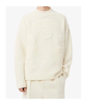 Lacoste Runway Embroidered Badge Wool Sweater
