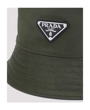 Prada Logo Plaque Bucket Hat