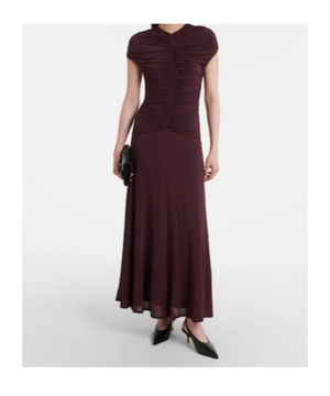Tove Avita Ruched Jersey Maxi Dress