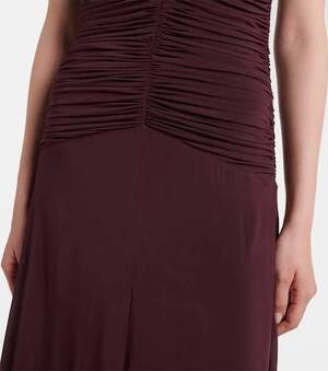 Tove Avita Ruched Jersey Maxi Dress