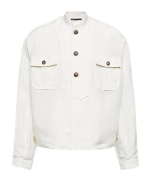Giorgio Armani Linen And Silk Blazer - White