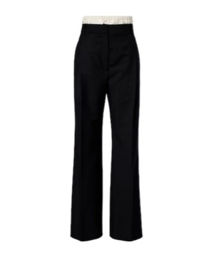 RÓHE Wool And Mohair Wide-leg Pants - Black