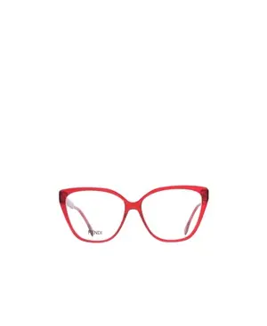 Fendi Logo Cat-eye Glasses - Red