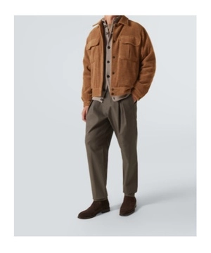 Giorgio Armani Wool And Cashmere Velvet Blouson