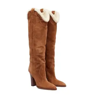 Paris Texas Suede Over-the-knee Boots - Brown