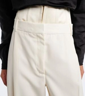 RÓHE High-rise Virgin Wool Wide-leg Pants
