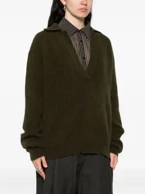UMA WANG Long-sleeved Lapel Sweater