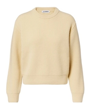 JIL SANDER Ribbed-knit Wool Sweater - Nude
