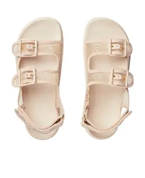 Gucci Crystal-embellished Monogram-pattern Sandals