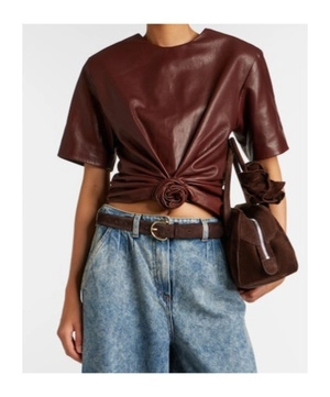 Magda Butrym Cropped Leather Top