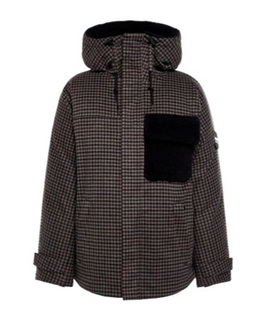 Giorgio Armani Checked Cashmere Down Jacket - Black