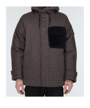 Giorgio Armani Checked Cashmere Down Jacket