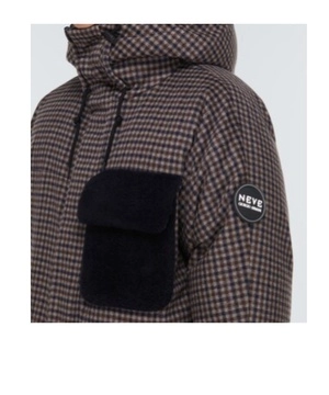 Giorgio Armani Checked Cashmere Down Jacket