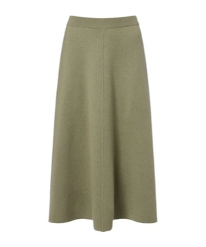 Jardin Des Orangers Virgin Wool And Cashmere Midi Skirt - Green