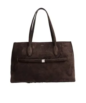 TOTEME Suede Lounge Tote Bag - Black