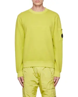 C.P. COMPANY Emerized Diagonal Fleece Sweatshirt - Yellow