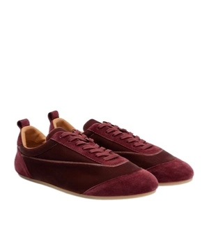 JIL SANDER Etage Suede-trimmed Velvet Sneakers - Brown