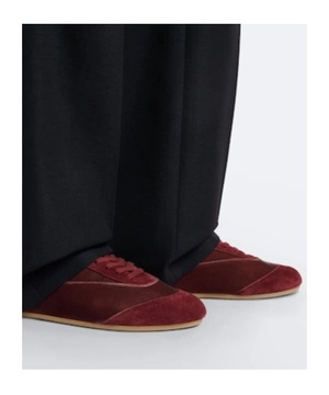 JIL SANDER Etage Suede-trimmed Velvet Sneakers