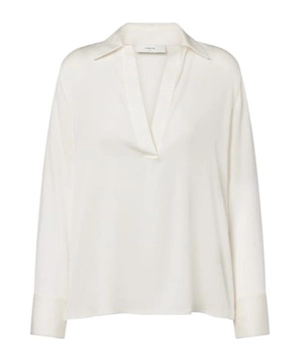 Vince Silk-blend Blouse - White