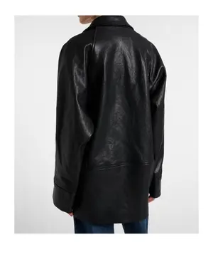 FRAME Long Sleeve Leather Jacket