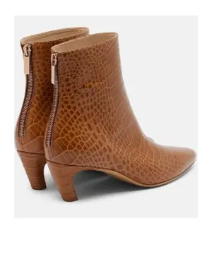 Gabriela Hearst Clayton Croc-effect Leather Ankle Boots