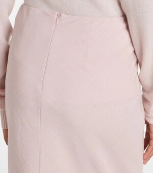 Dorothee Schumacher Soft Vibes Feather-trimmed Midi Skirt