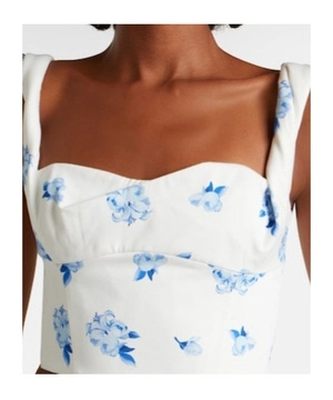 LEO Lexi Floral Cotton Crop Top