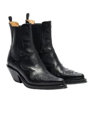 Gabriela Hearst Cassidy Leather Cowboy Boots - Black