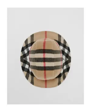 Burberry Exaggerated Checked Bucket Hat