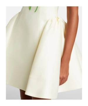 LEO Ariel Embellished Wool And Silk Minidress