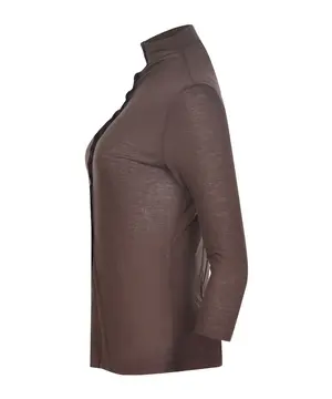 ALYSI Long Sleeve Fine-knit Top
