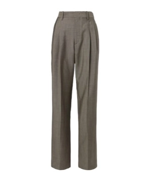 Victoria Beckham Wool And Mohair Straight Pants - Gray