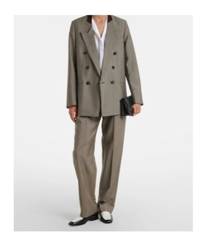 Victoria Beckham Wool And Mohair Pleated Straight-leg Pants