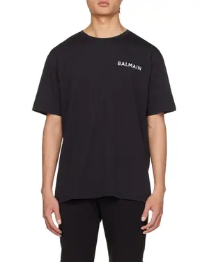 Balmain Oversized Cotton T-shirt With Small Logo