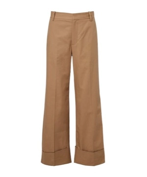 FRAME Cuffed Slim Palazzo Wide-leg Pants - Brown
