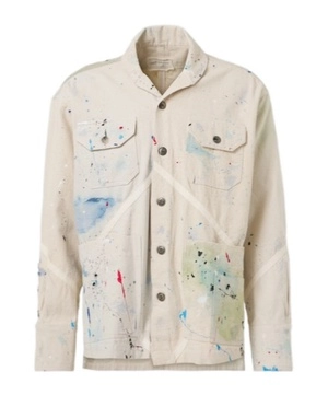 GREG LAUREN Button-down Casual Jacket - Nude
