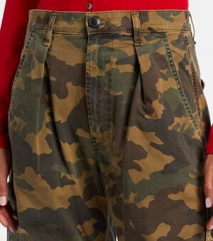 Citizens Of Humanity Camouflage Twill Barrel-leg Pants - Brown