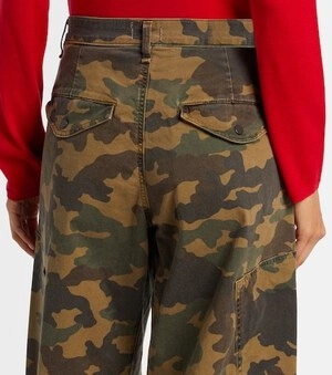 Citizens Of Humanity Camouflage Twill Barrel-leg Pants - Brown