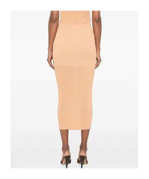 Alberta Ferretti Ribbed Midi Skirt