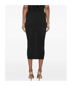 Alberta Ferretti Ribbed Midi Skirt