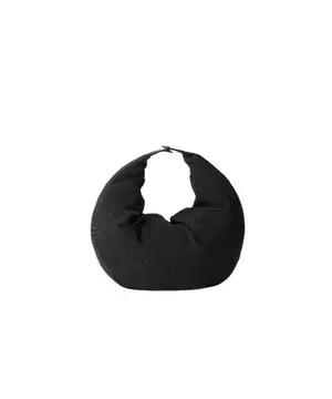 LEMAIRE Croissant Filt Bag - Light Beige/maroon