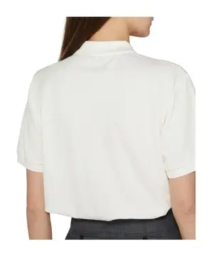 Miu Miu Piqué Cotton Polo Shirt - White