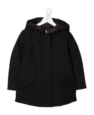 Woolrich Long-sleeved Hooded Down Jacket - Black