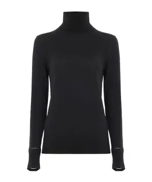Chloé High-neck Long-sleeved Knitwear - Black