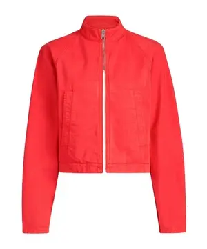 Alaïa Cowboy Stand Collar Jacket - Orange